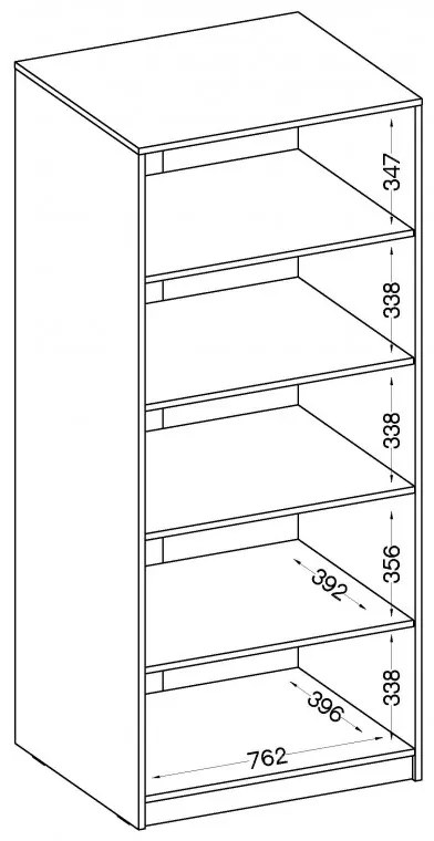 Falco Skříň s policemi Matylda 111 sv.šedá/dub artisan