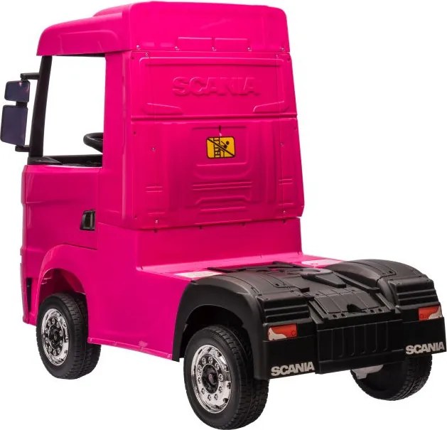 LEAN CARS Elektrické auto na baterie Scania 500R HL698 růžové 4x4