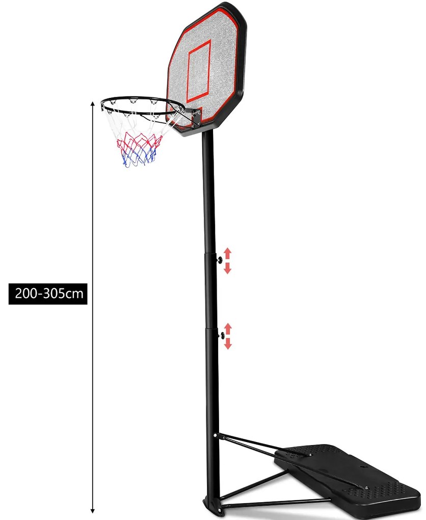 Costway Basketbalový koš výškově nastavitelný 200-305 cm SP34885