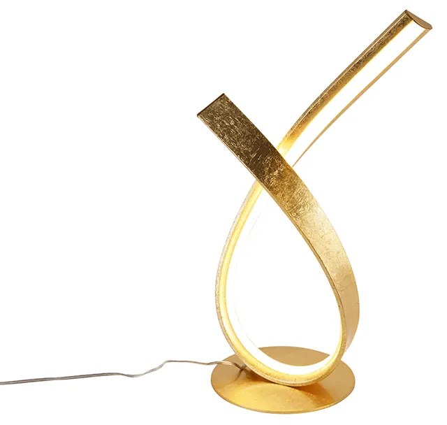 Designová stolní lampa zlatá 38,5 cm včetně LED a stmívače - Belinda