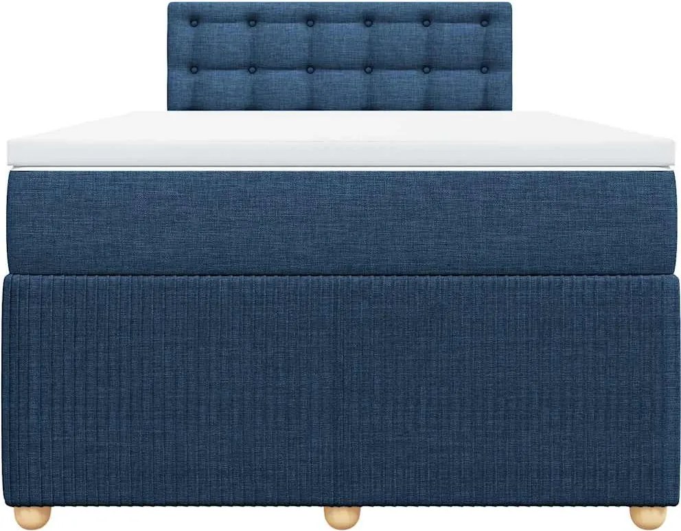 Box spring postel s matrací modrá 120x200 cm textil 3289743