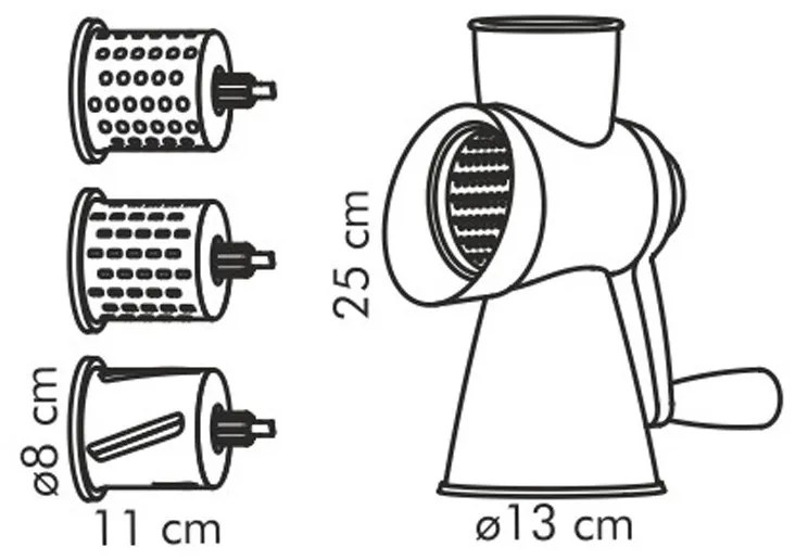 TESCOMA Univerzální mlýnek HANDY, 4 struhadla