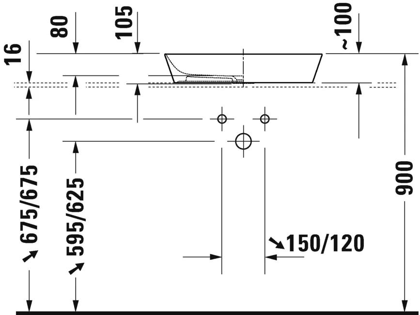 Duravit Cape Code - Umyvadlová mísa, 55x40 cm, bílá 2347550000