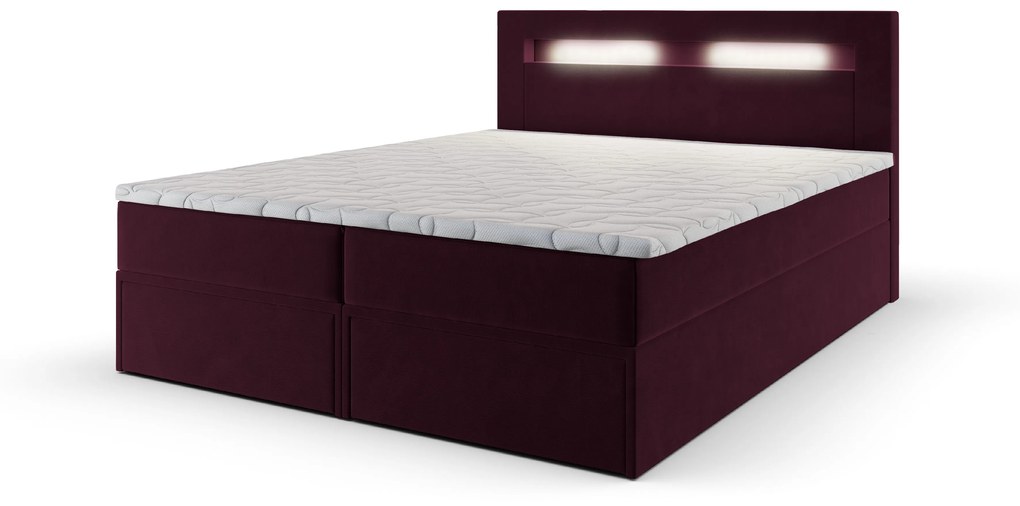 MSL Kontinentální čalouněná postel LINDOS (160 x 200 cm) Barva látky: MONOLITH 02