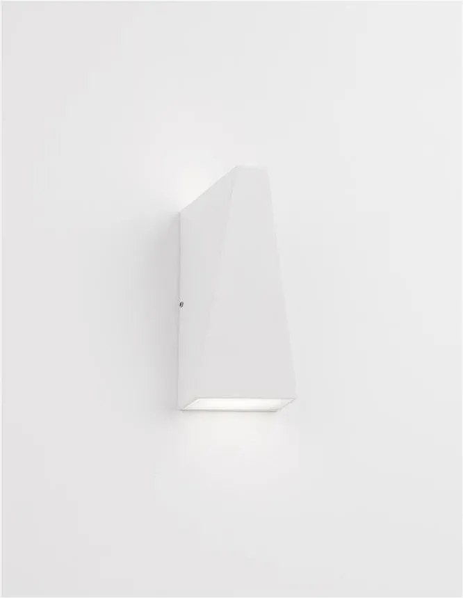 NV 9202261 Venkovní nástěnné svítidlo MILEY bílý hliník a sklo LED 7W 3000K 200-240V IP54 světlo nahoru a dolů - NOVA LUCE