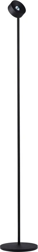 Matně černá kovová LED stojací lampa s ohybatelnou konstrukcí/stmívatelná (výška 121 cm) Irida – Nova Luce