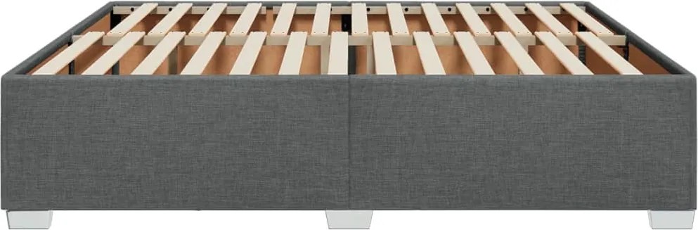 Rám postele bez matrace tmavě šedý 200 x 200 cm textil 3284500