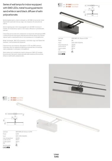 Redo 01-3461 - LED Obrazové svítidlo LINEAR LED/8W/230V 35 cm CRI 92 černá