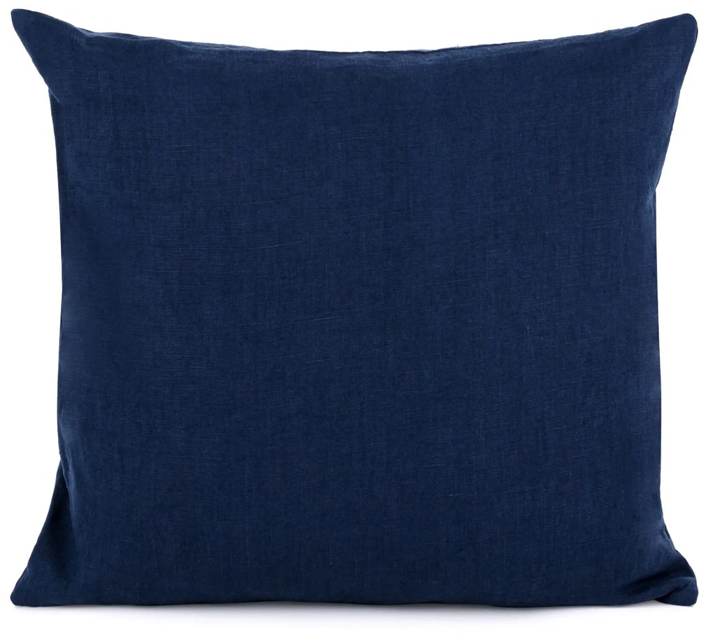 Tom Linen Povlak na polštář Navy Washed 70x80