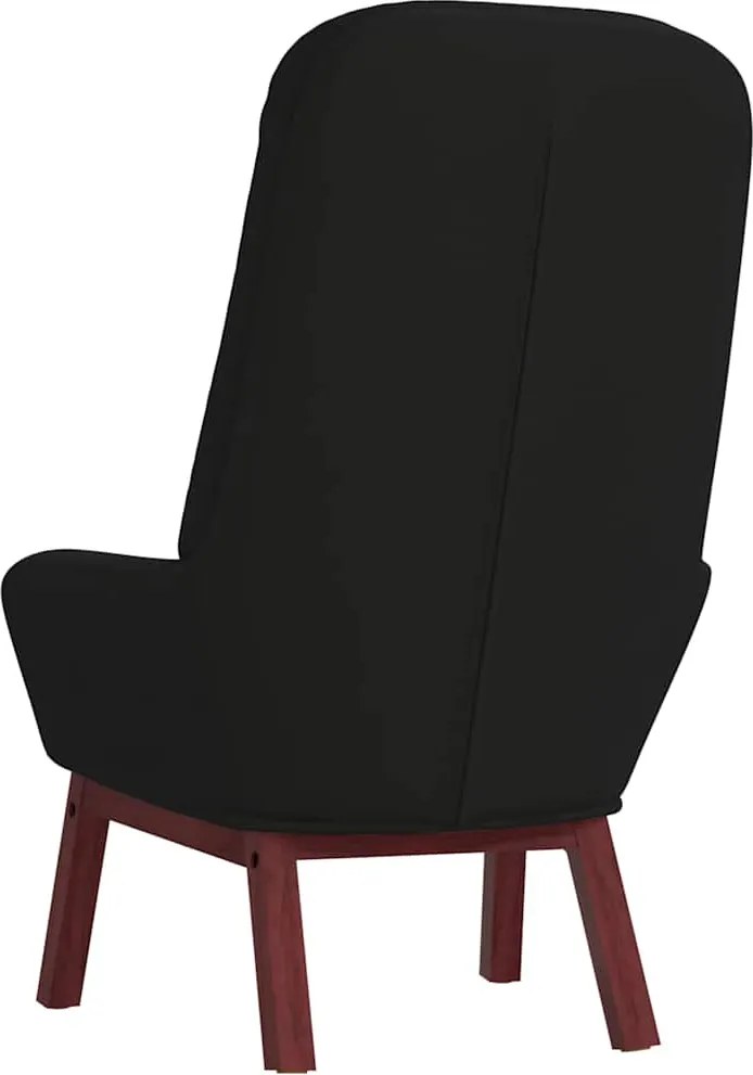 Relaxační křeslo černé samet 341224