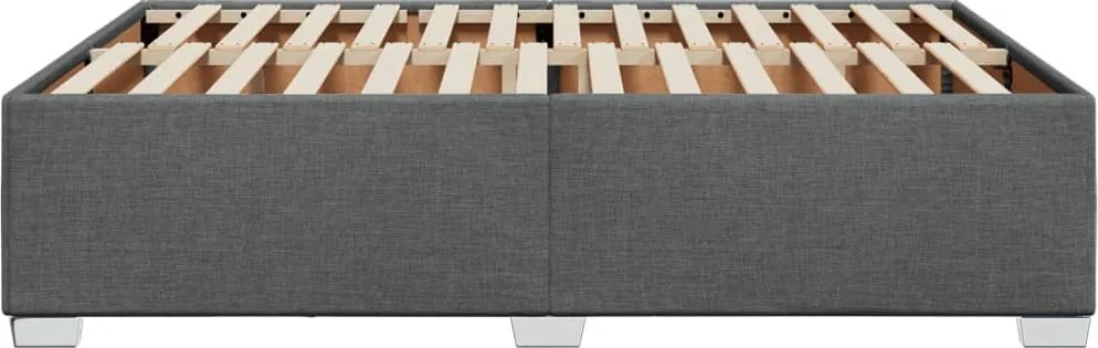 Rám postele bez matrace tmavě šedý 140 x 190 cm textil 3284472