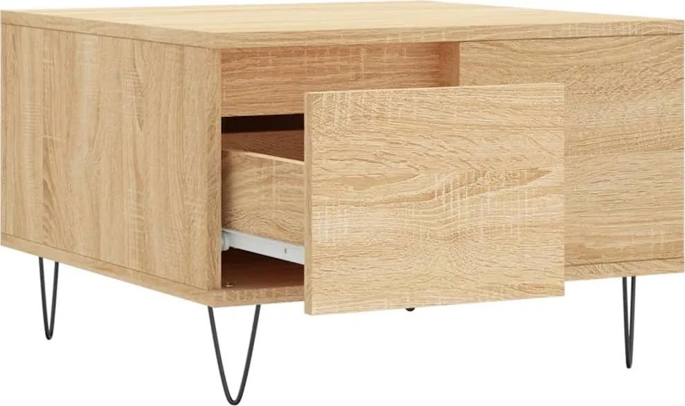 vidaXL Konferenční stolek 55 x 55 x 36,5 cm kompozitní dřevo [830759] Barva: šedá sonoma