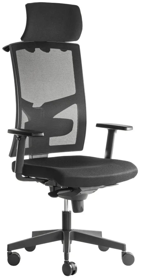 ALBA Ergonomická kancelářská židle BRENDA - černá síťovina / nosnost 150 kg