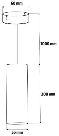 Brilagi - LED Stmívatelný lustr na lanku SELE 1xGU10/4,8W/230V černá