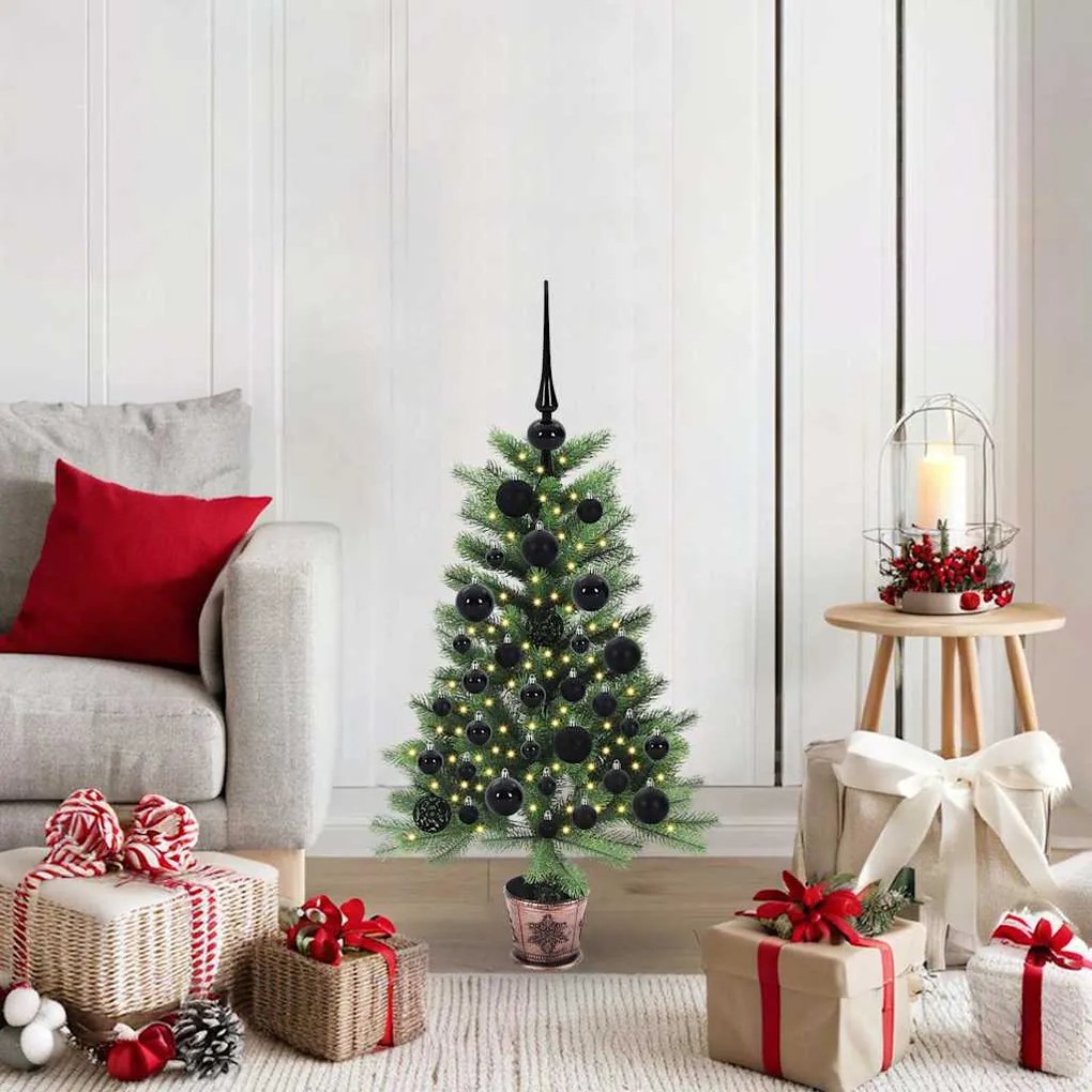 Vánoční stromeček s 150 LED diodami s stojanem Zelená 90 cm PE 3396301