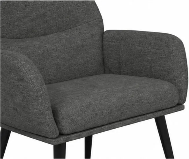 relaxační křeslo, odpočinkové, dřevo/kov/textil, 96x68x79 cm, nohy černé/tmavě šedá, Dekorino KR20260056