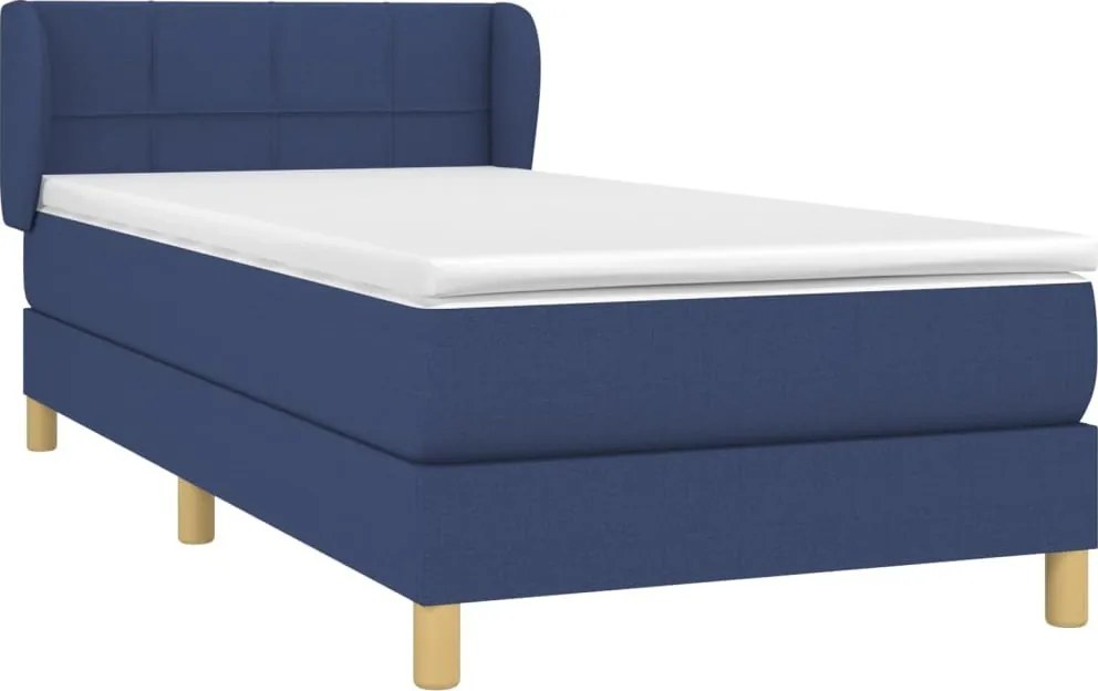 vidaXL Box spring postel s matrací 100 x 200 cm textil [3126787] Barva: Tmavě šedá