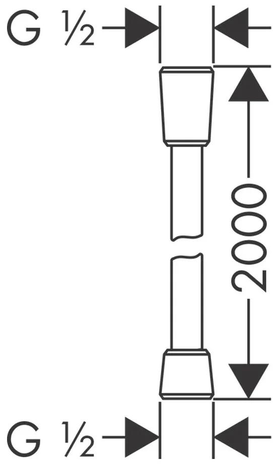 Axor - Sprchová hadice 200 cm, kartáčovaný nikl 28624820