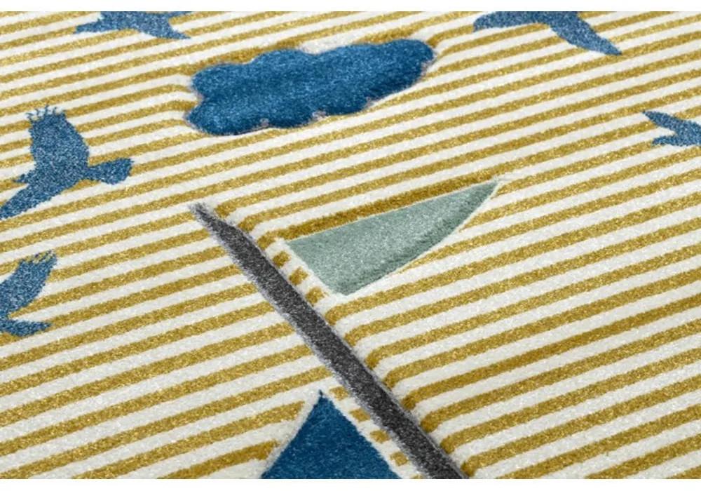 Dětský kusový koberec Loďka žlutý 180x270cm