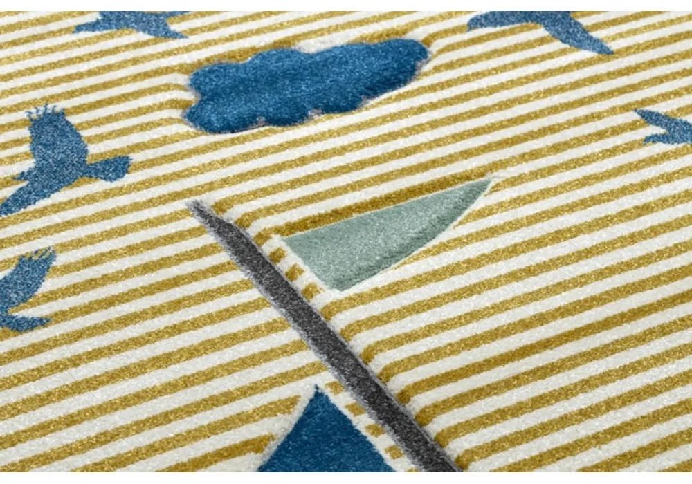 Dětský kusový koberec Loďka žlutý 240x330cm