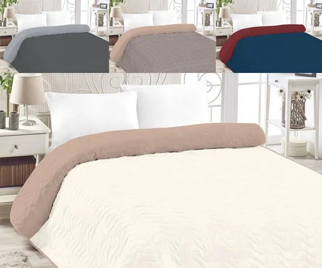 Dilios Luxury přehoz na postel Barva: ecru/mic mac rev, Rozměr: 215 x 240 cm