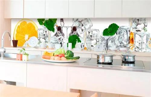 Samolepící tapety za kuchyňskou linku citron a led rozměr 350 cm x 60 cm