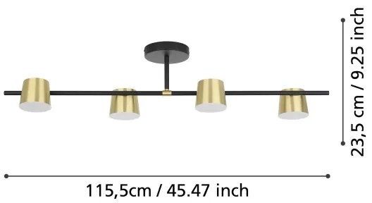 Eglo 39984 - LED Přisazený lustr ALTAMIRA 4xGU10/4,6W/230V 3000K zlatá