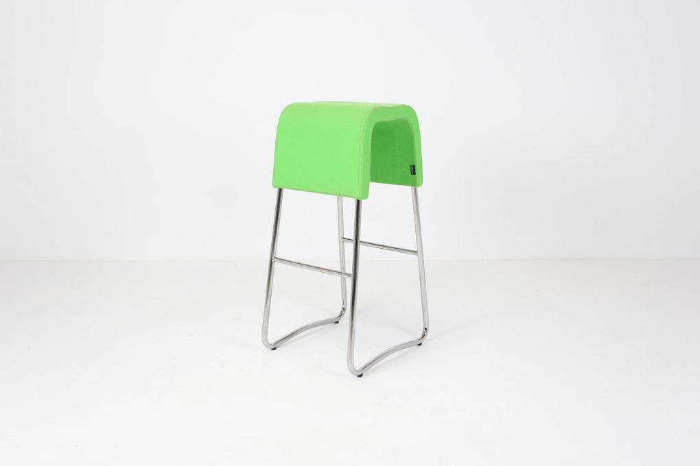 Barová židle, Materia, zelená/chrom