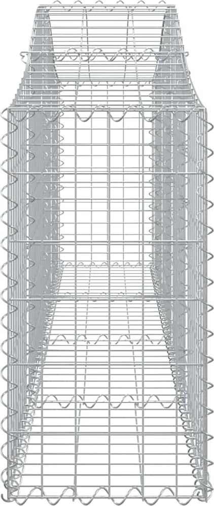 Klenuté gabionové koše 2 ks 200x30x60/80 cm pozinkované železo 3145388