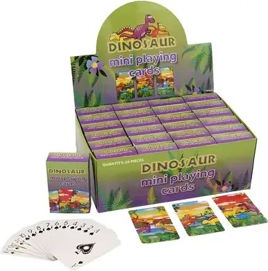 Mini hrací karty Dinosauři / Karetní hra / 54 karet / mini formát