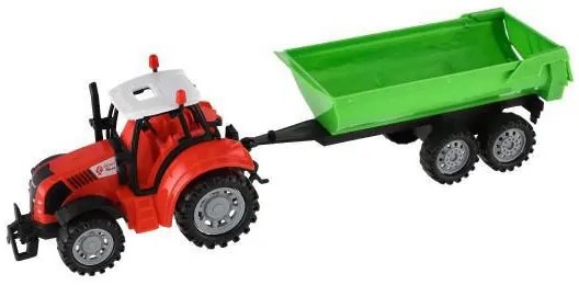 Teddies Traktor s vlekem a výklopkou plast 35 cm na setrvačník