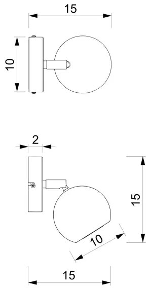 Nástěnné bodové svítidlo COMET 1xGU10/8W/230V černá/lesklý chrom