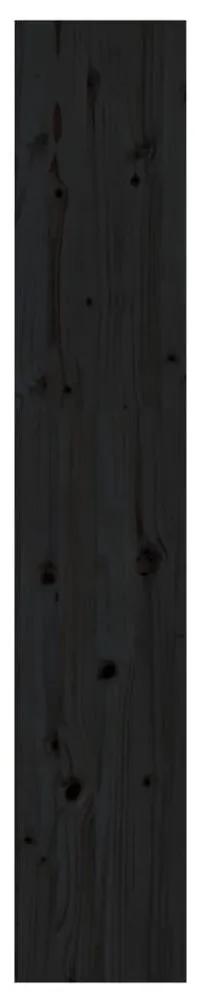 Petromila Knihovna / dělicí stěna černá 60x30x167,5 cm masivní borovice