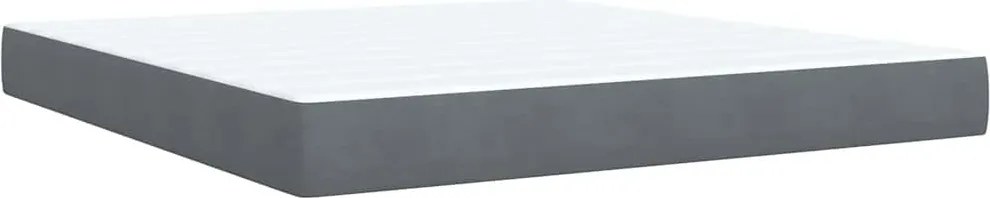 Box spring postel s matrací tmavě šedá 180x200 cm samet 3287801