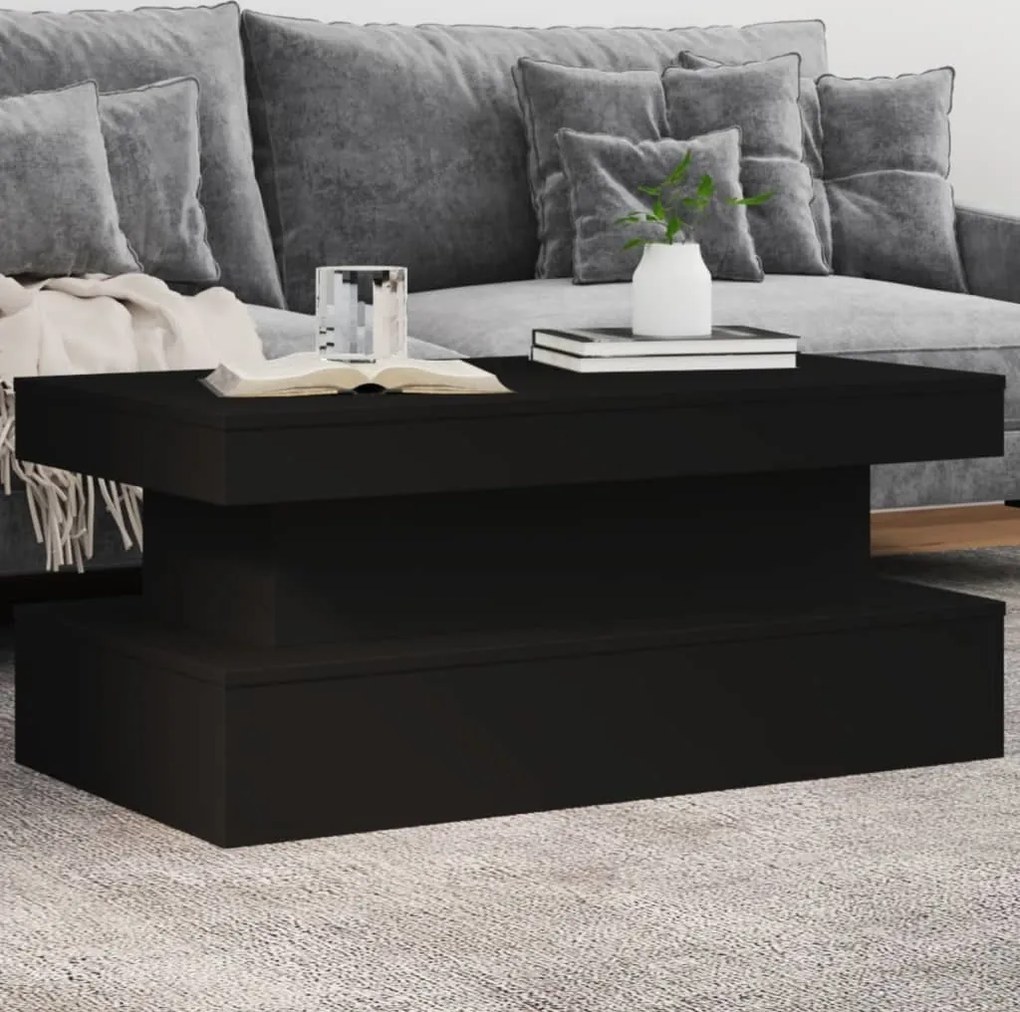 vidaXL Konferenční stolek s LED osvětlením 90 x 50 x 40 cm [839848] Barva: Betonová šedá