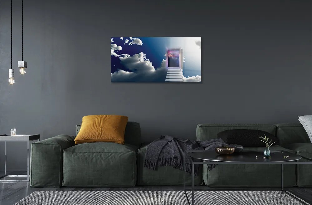 Obraz na skle Sky schody eye 120x60 cm