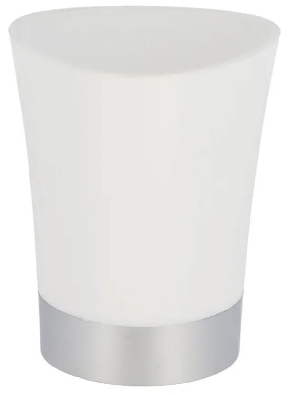 Koupelnový pohár Cuesta, bílá/s chromovými prvky, 250 ml