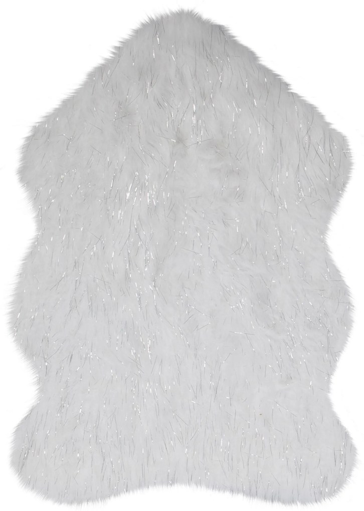 Flair Rugs koberce Kusový koberec Aura Faux Fur Glacier Ivory - 60x90 tvar kožešiny cm
