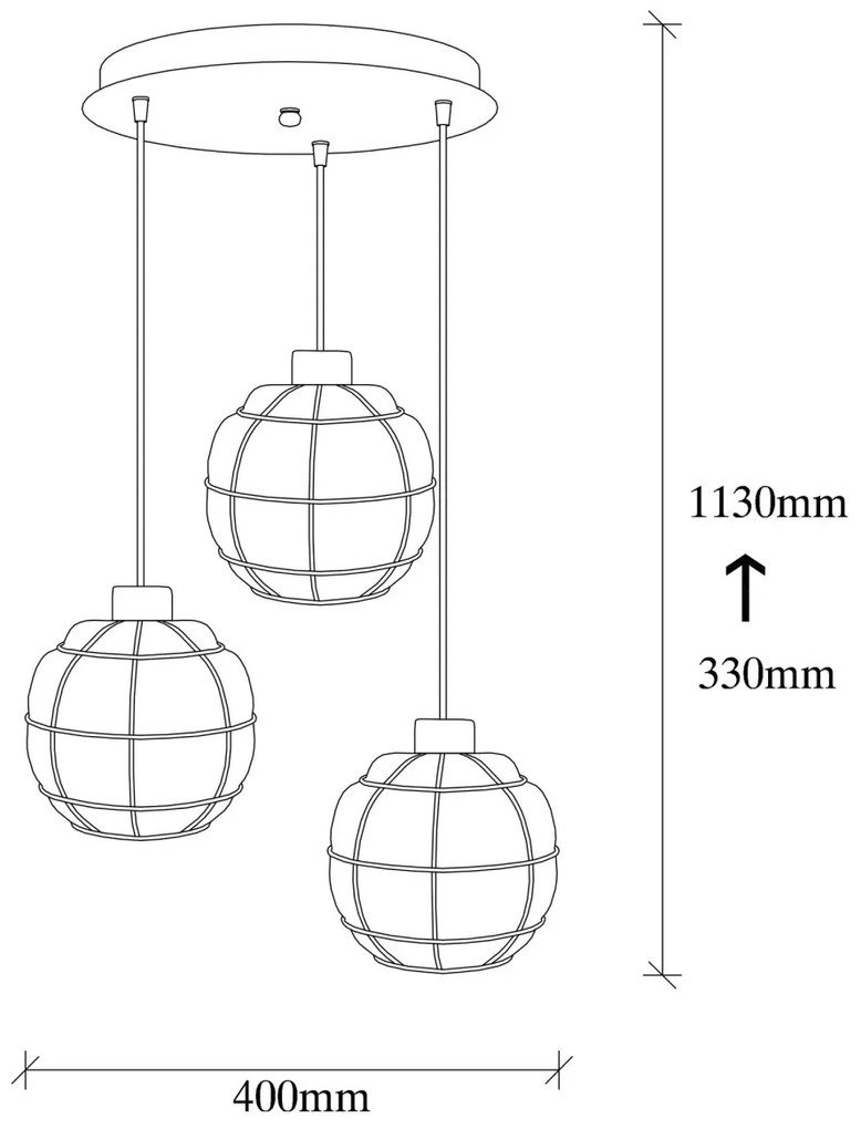 Závěsný lustr Tellini černý
