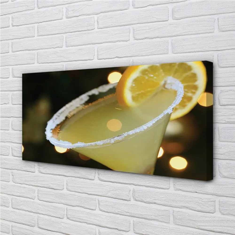 Obrazy na plátně koktejl citrón 120x60 cm