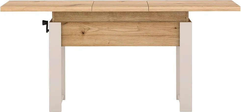 Rozkládací polohovací konferenční stolek HOGO 3v1 | 120-157x62,5-74,5x67 cm | síla horní desky 32 mm | artisan/nohy kašmír