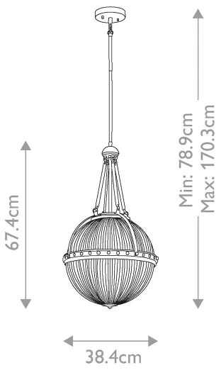 Kichler KL-ASTER-P-PN - Lustr na tyči ASTER 3xE14/60W/230V