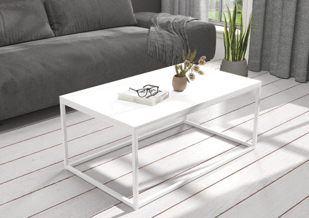 ADRK Furniture Konferenční stolek NARISA 100x60 CT-NAR-W-W