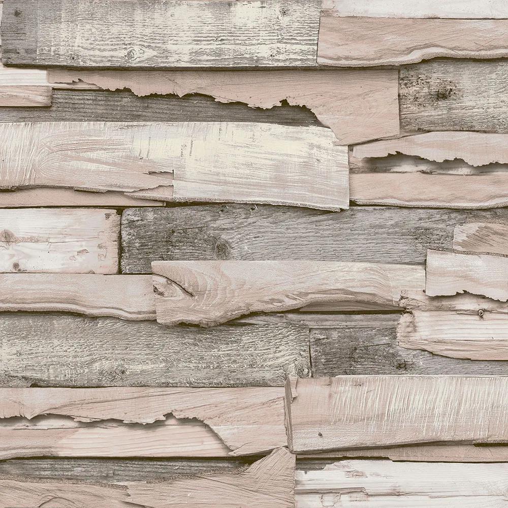 Grandeco Vliesová tapeta imitace dřeva, dřevěná prkna, WL1001 rozměry 0,53 x 10,05 m