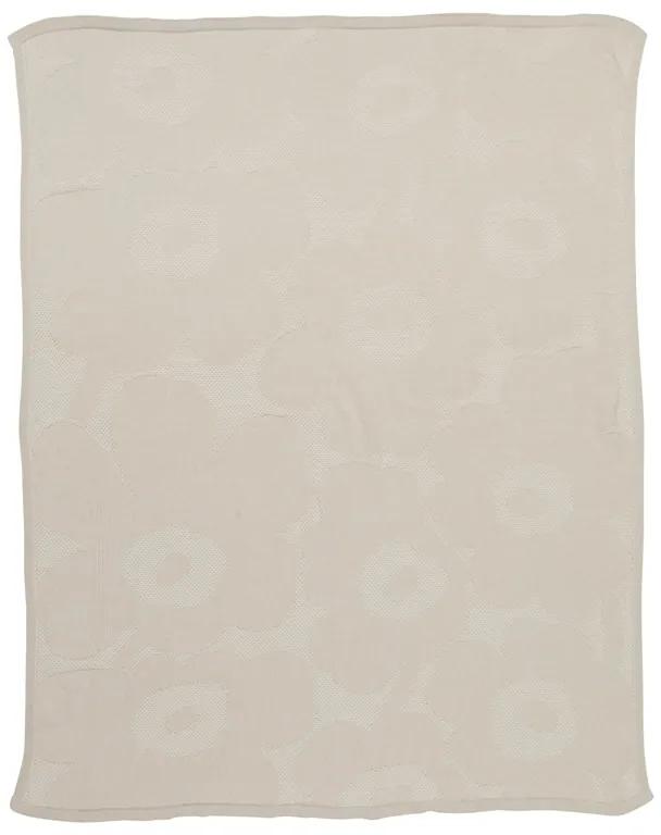 Bavlněná deka Unikko 130x170, úplet / bílá