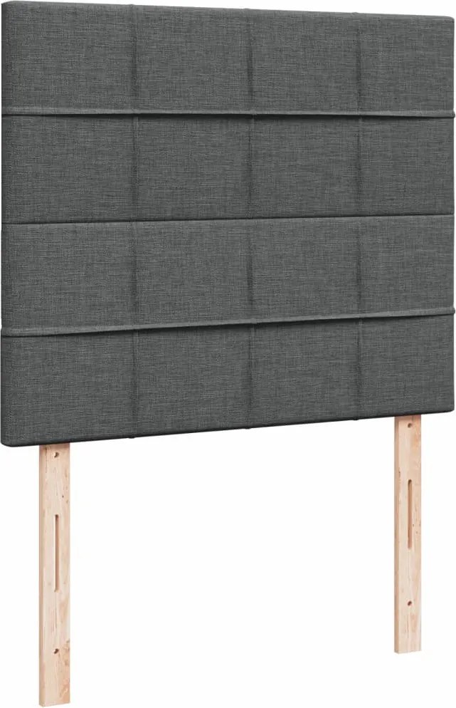 Box spring postel s matrací tmavě šedá 120x190 cm textil 3292728