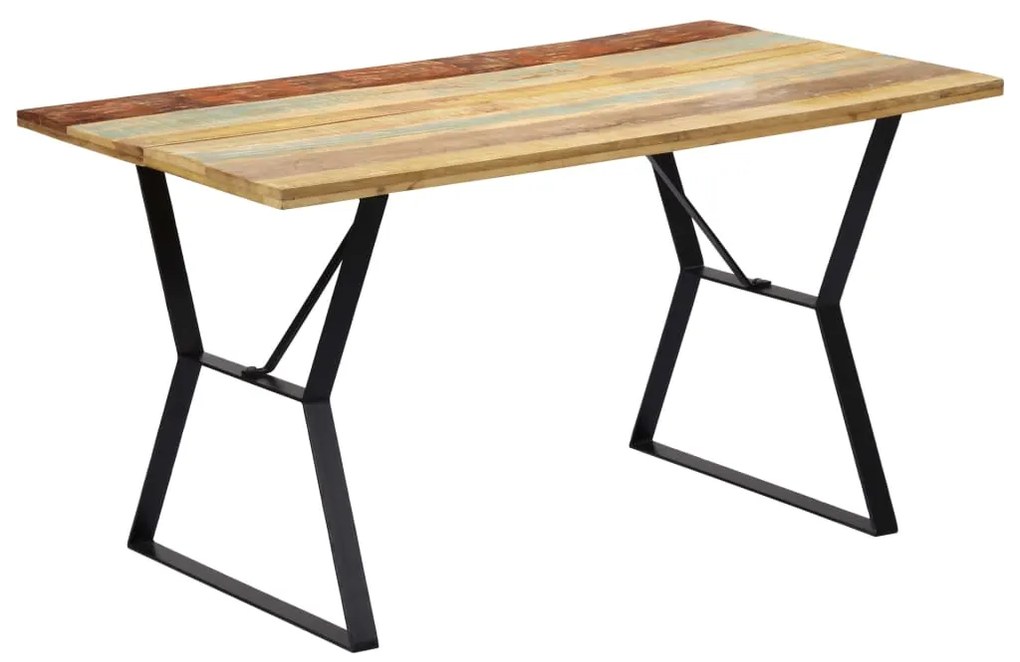 vidaXL Jídelní stůl 140 x 80 x 76 cm masivní recyklované dřevo