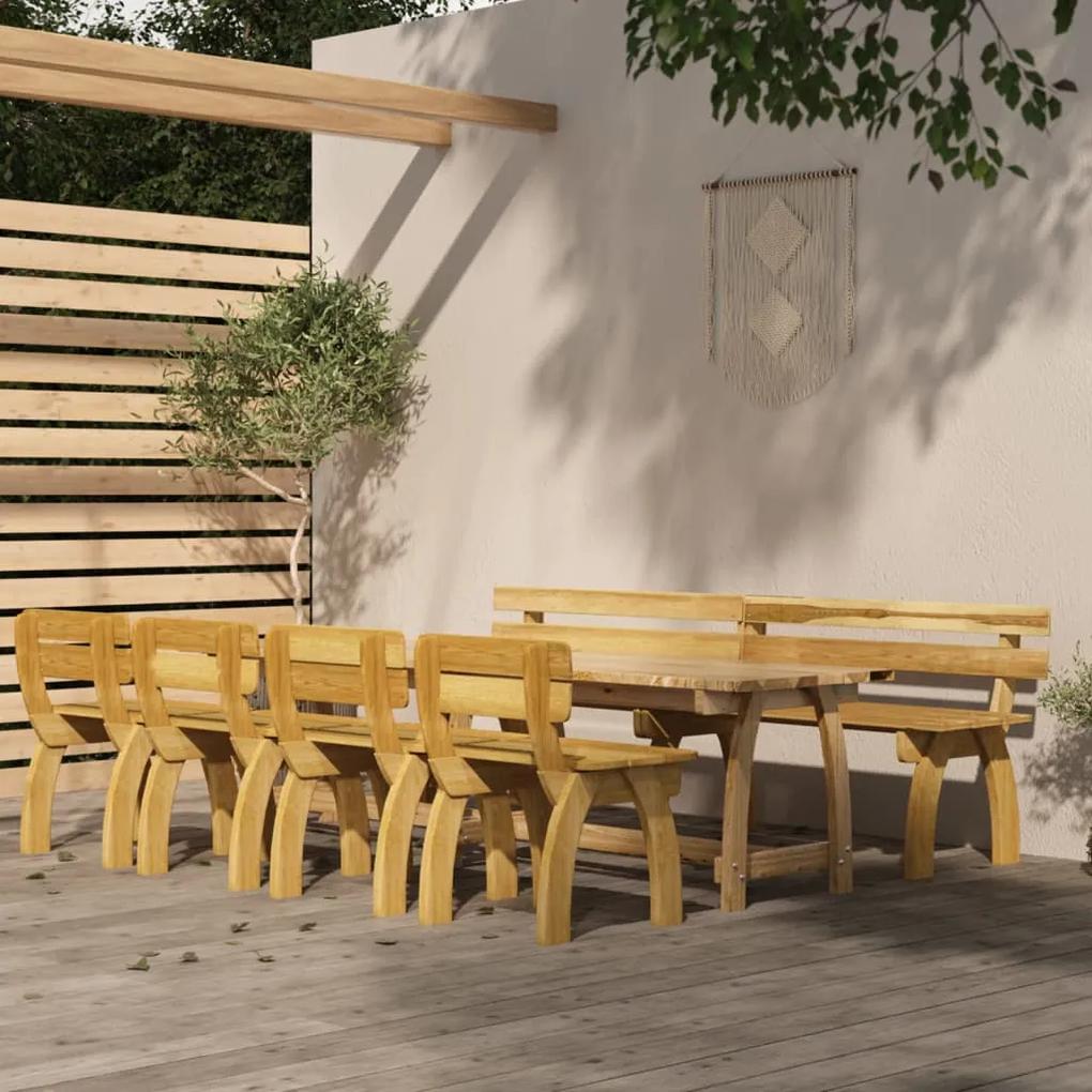 vidaXL 6dílný zahradní jídelní set impregnované borové dřevo