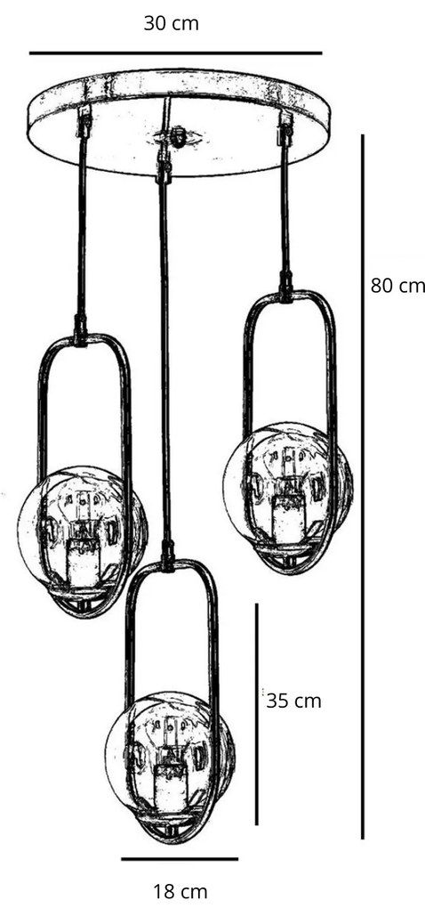 Závěsný lustr Camli bílý/zlatý