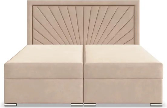Manželská postel VICENZA Velvet 160×200 cm béžová